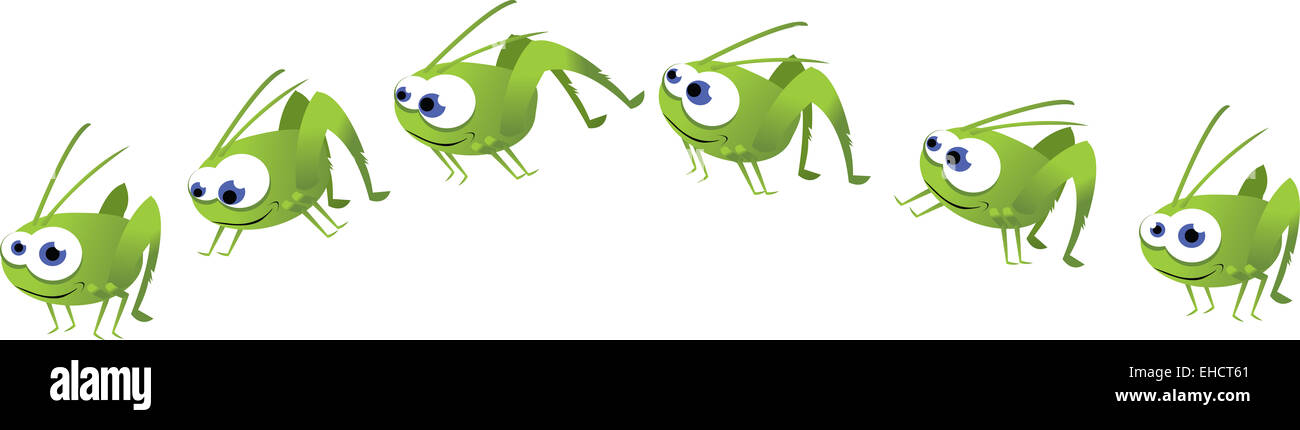 Funny Grasshopper Jumping Stock Photo - Alamy