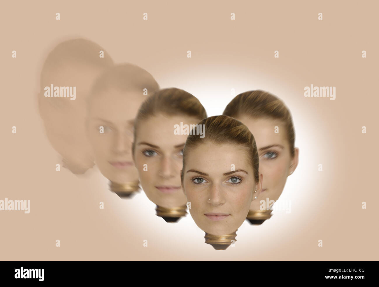Cloned female head hi-res stock photography and images - Alamy