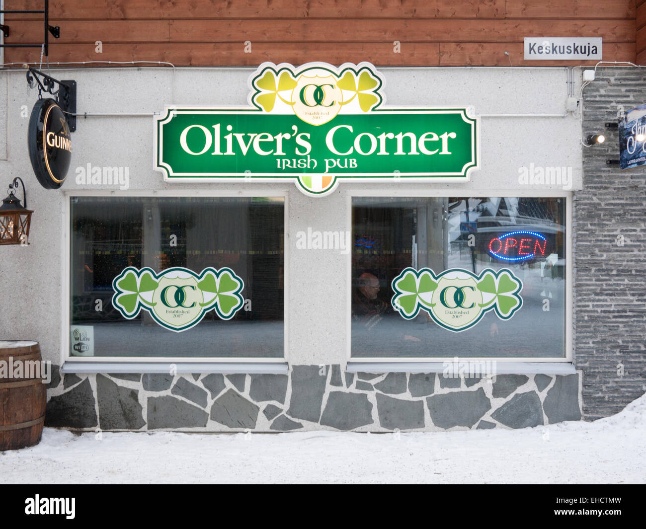 Oliver's Corner Irish pub in Levi, Lapland Finland. The most northerly ...