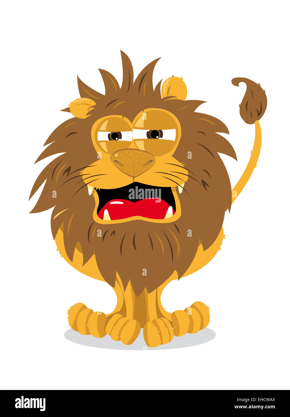 Cute Lion Cartoon Roar