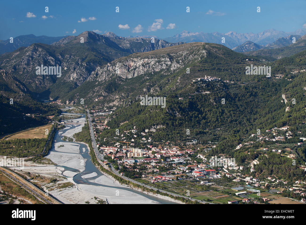 Top view above the Var valley Stock Photo - Alamy