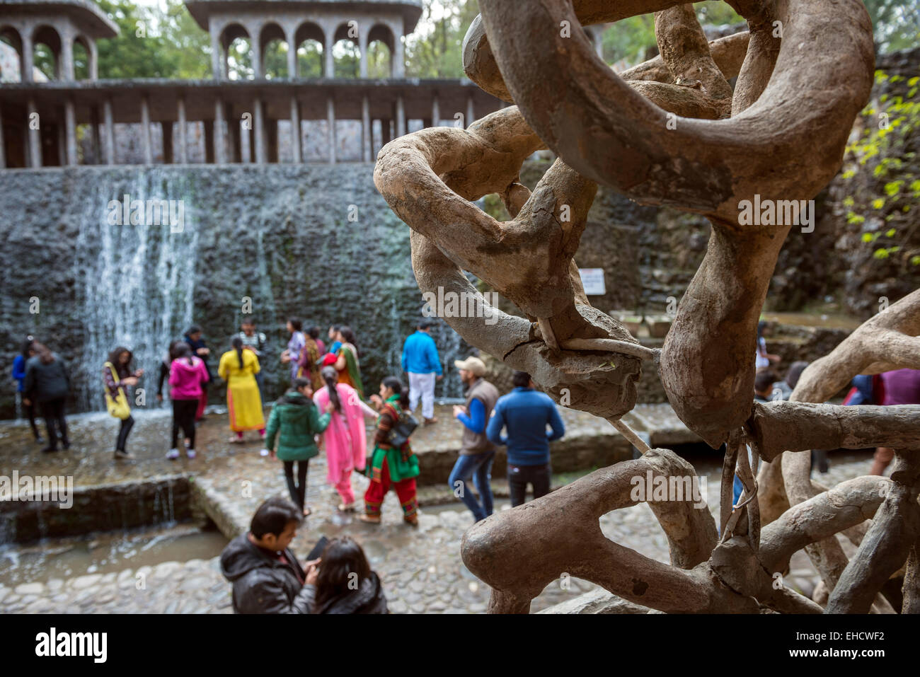 Nek Chand Rock Garden in Chandigarh, Punjab, India Stock Photo - Alamy
