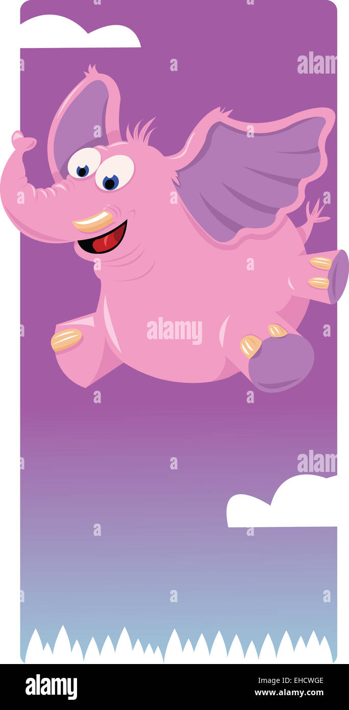Cartoon pink elephant hi-res stock photography and images - Alamy