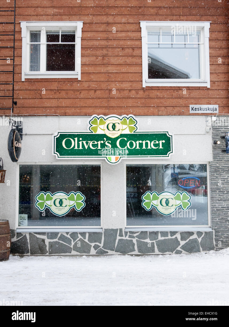 Oliver's Corner Irish pub in Levi, Lapland Finland. The most northerly ...