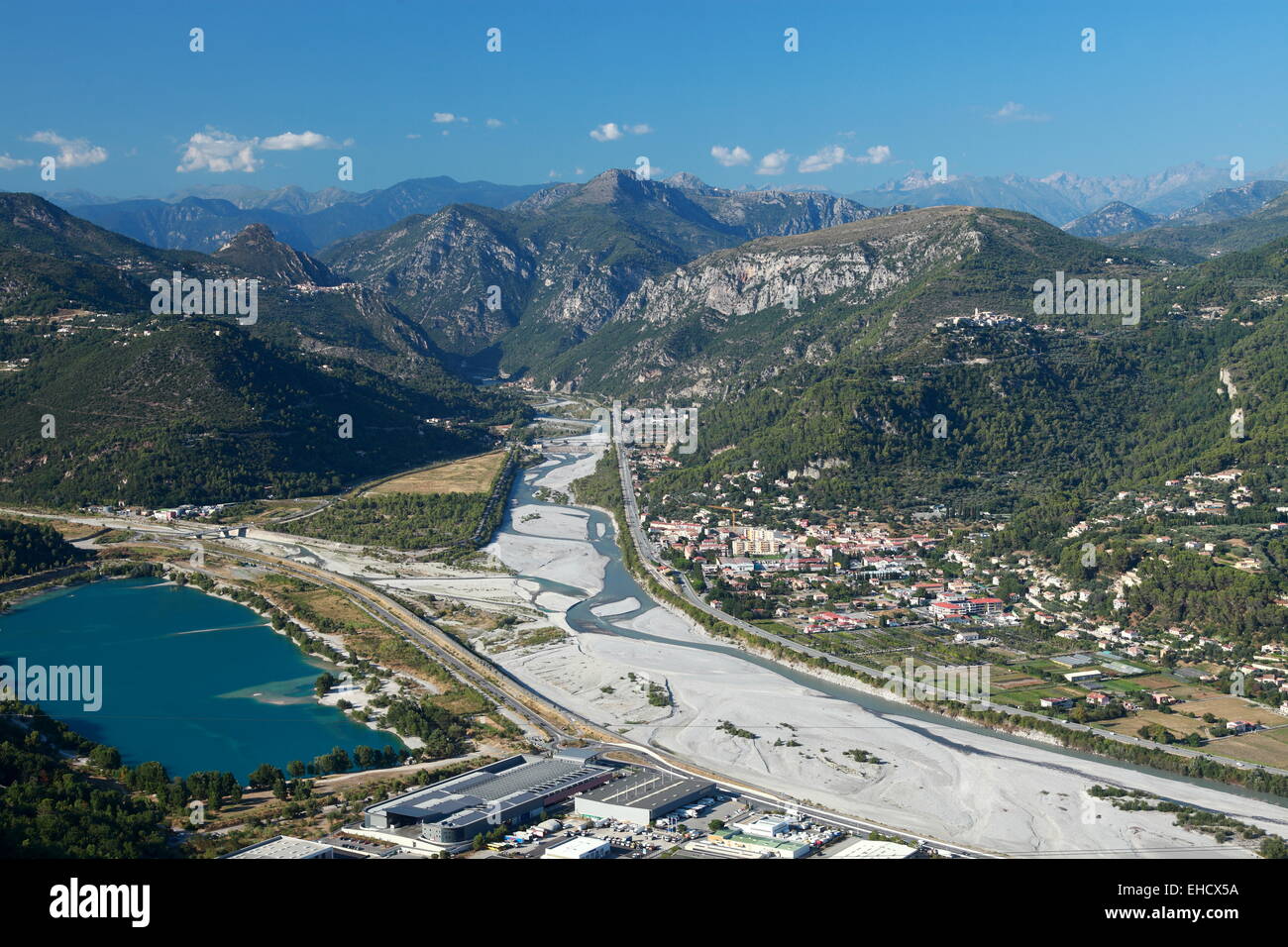 Aerial mountain valley hi-res stock photography and images - Alamy