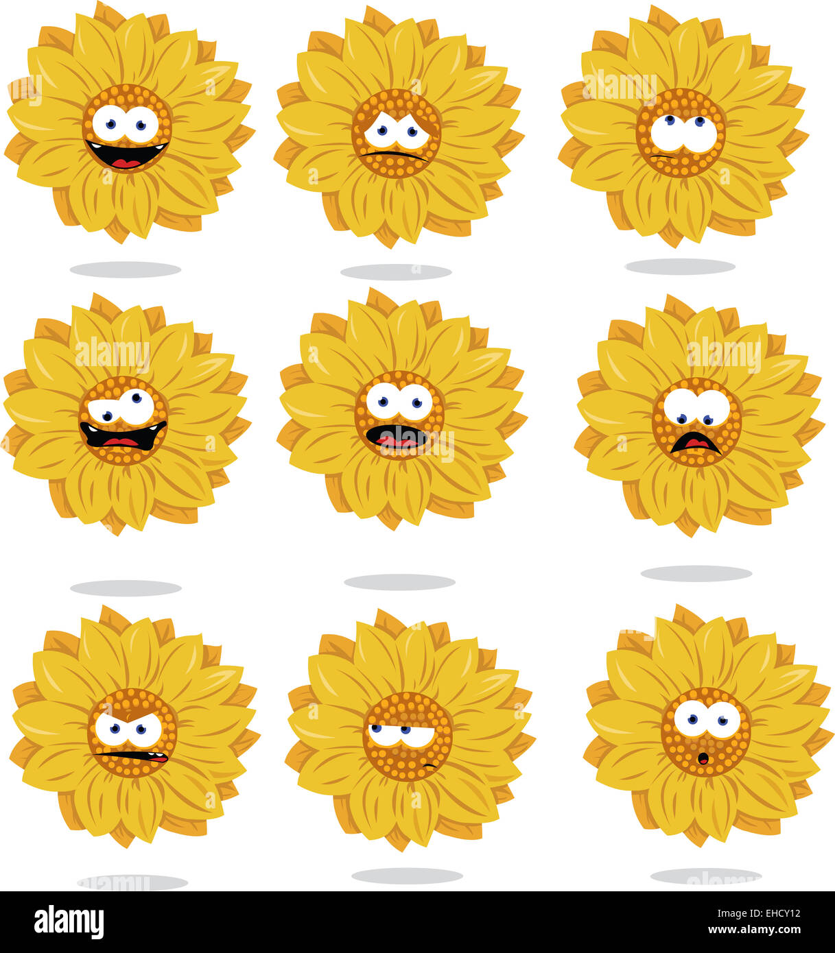 Cartoon sunflower hi-res stock photography and images - Alamy
