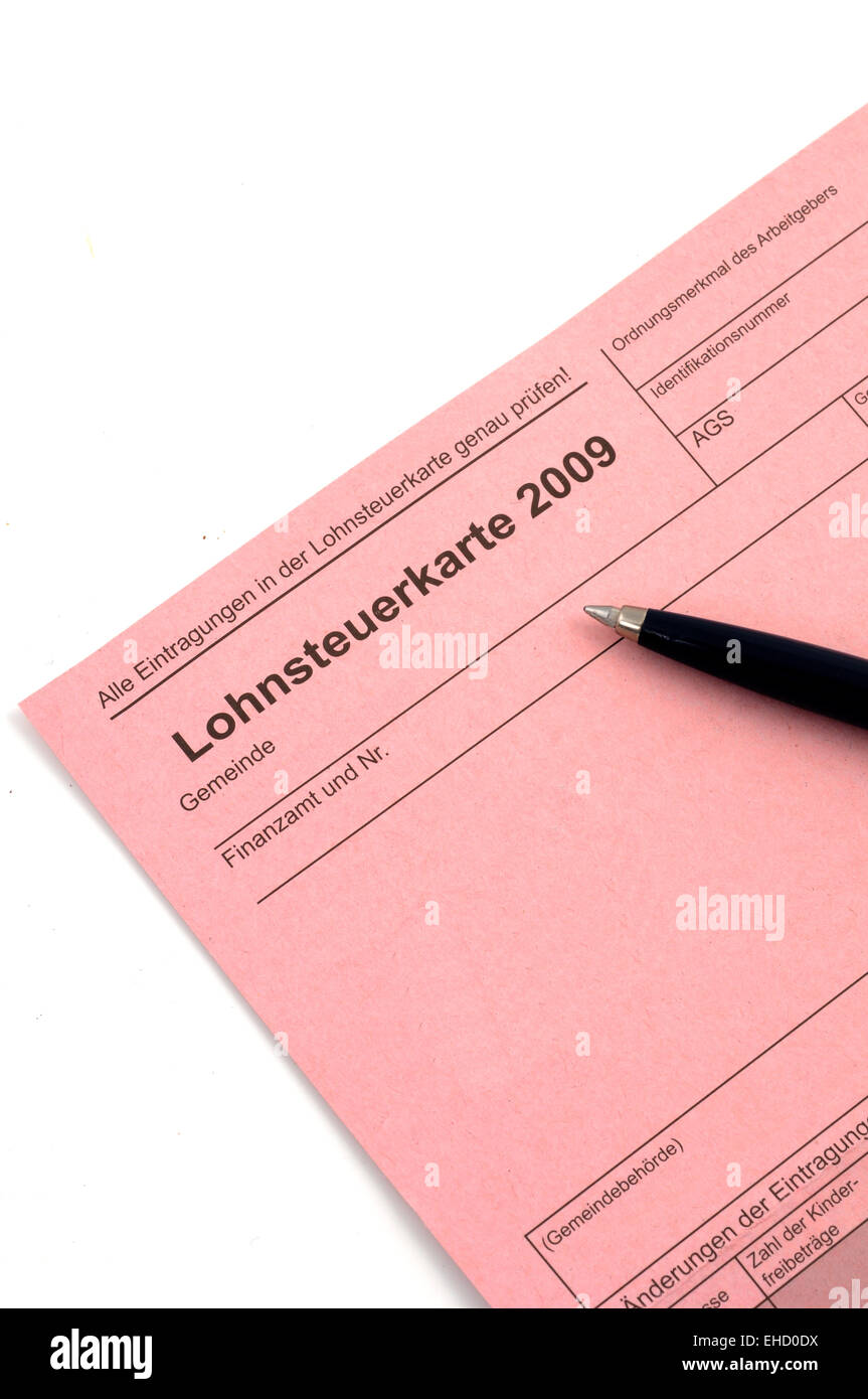Lohnsteuerkarte High Resolution Stock Photography and Images - Alamy