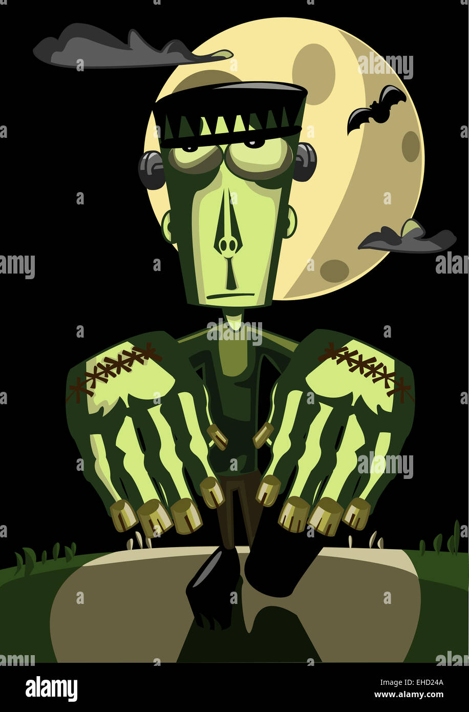 Frankenstein monster cartoon hi-res stock photography and images - Alamy
