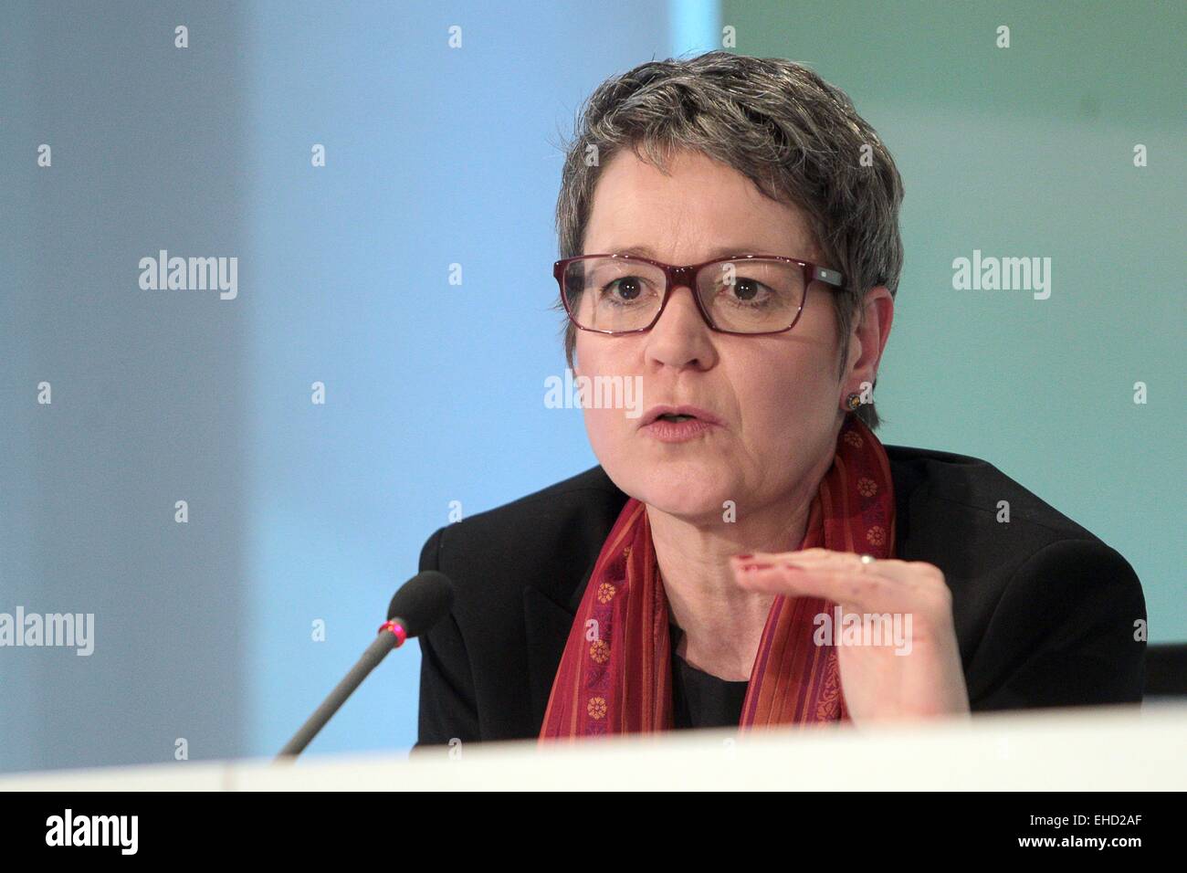 Chief Financial Officer of the Lufthansa AG, Simone Menne, speaks ...