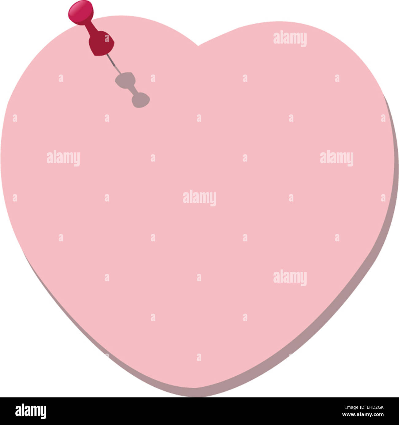 heart shape note Stock Photo - Alamy