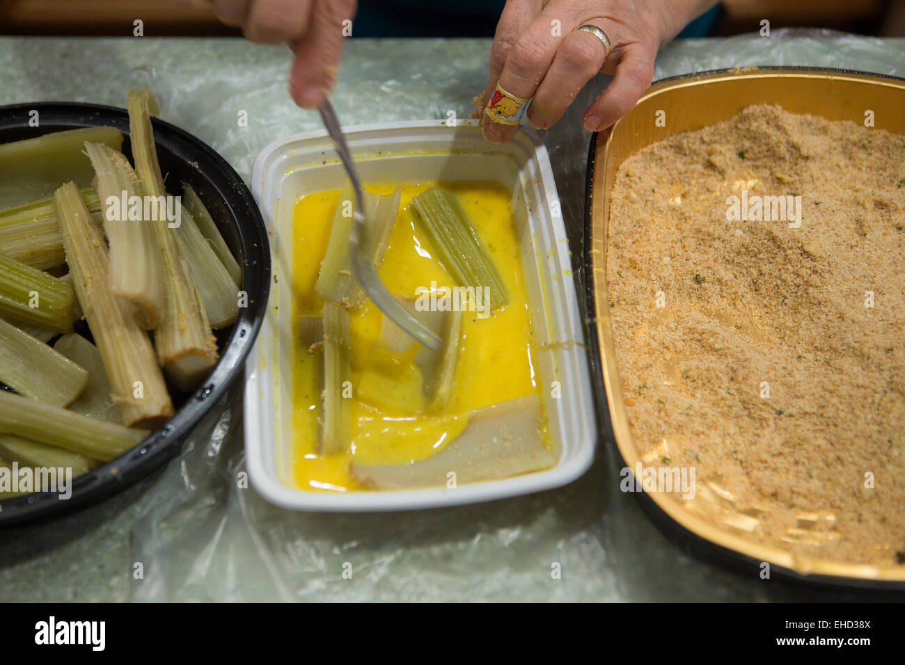 Rosaria Pagano Mauro cooks fried cardoons, a traditional Sicilian ...
