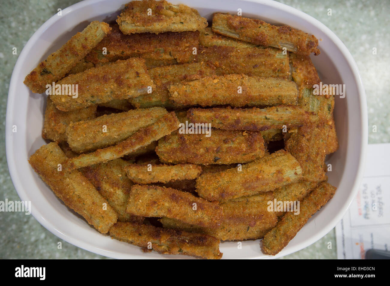 Rosaria Pagano Mauro cooks fried cardoons, a traditional Sicilian ...