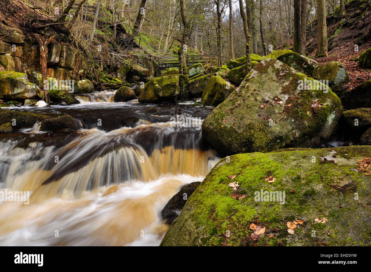 Padley gorge grindleford peak district hi-res stock photography and ...