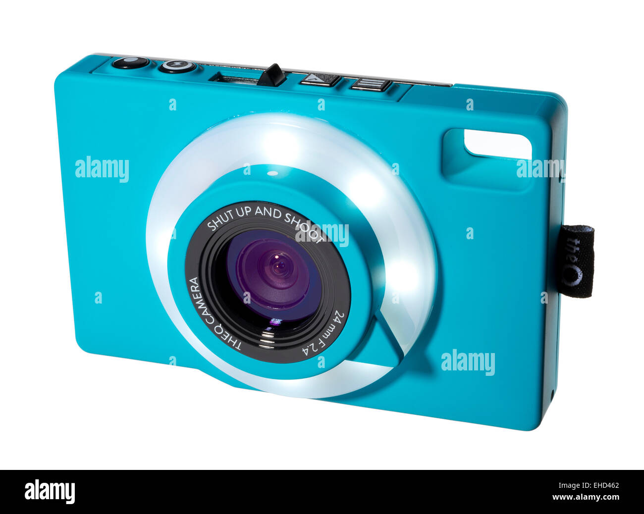 The Q camera in a turquoise blue colour Stock Photo - Alamy