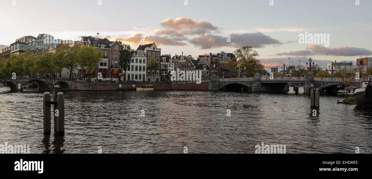 Amsterdam River Amstel View Stock Photo - Alamy