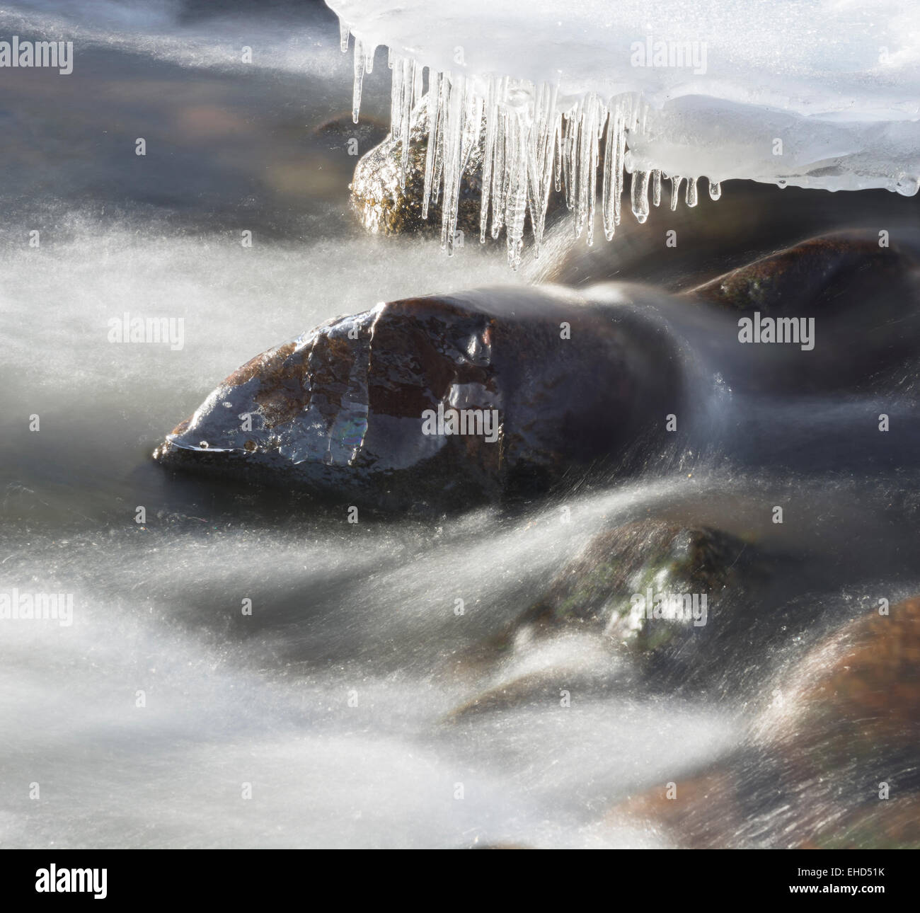 ice detail in winter burn Stock Photo - Alamy