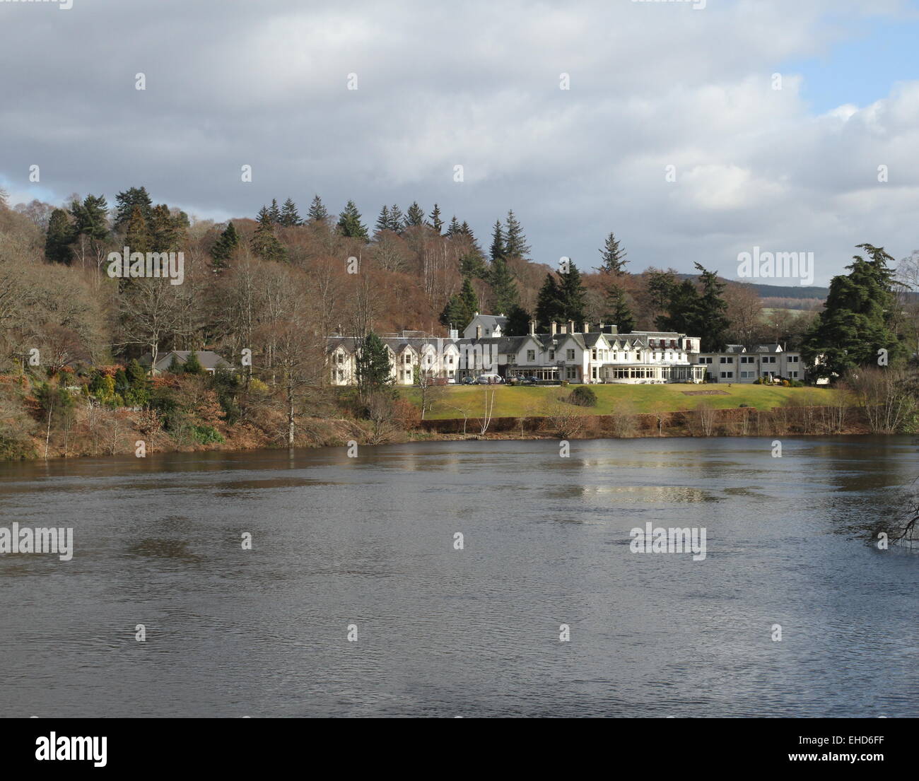 Loch Faskally and Green Park Hotel Pitlochry Scotland March 2015 Stock ...