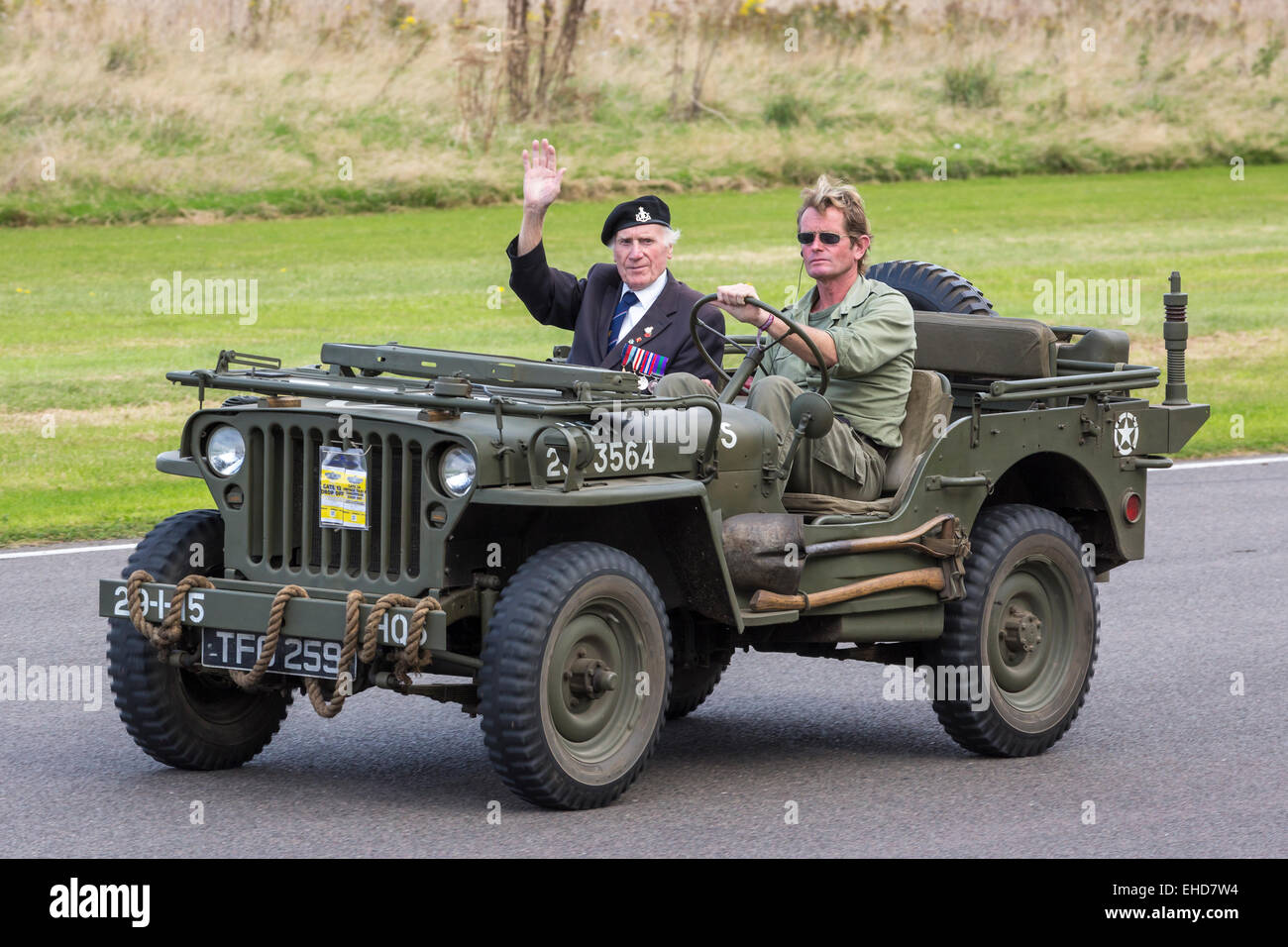 American Willys Jeep parades at the 2014 Goodwood Revival with WWII ...