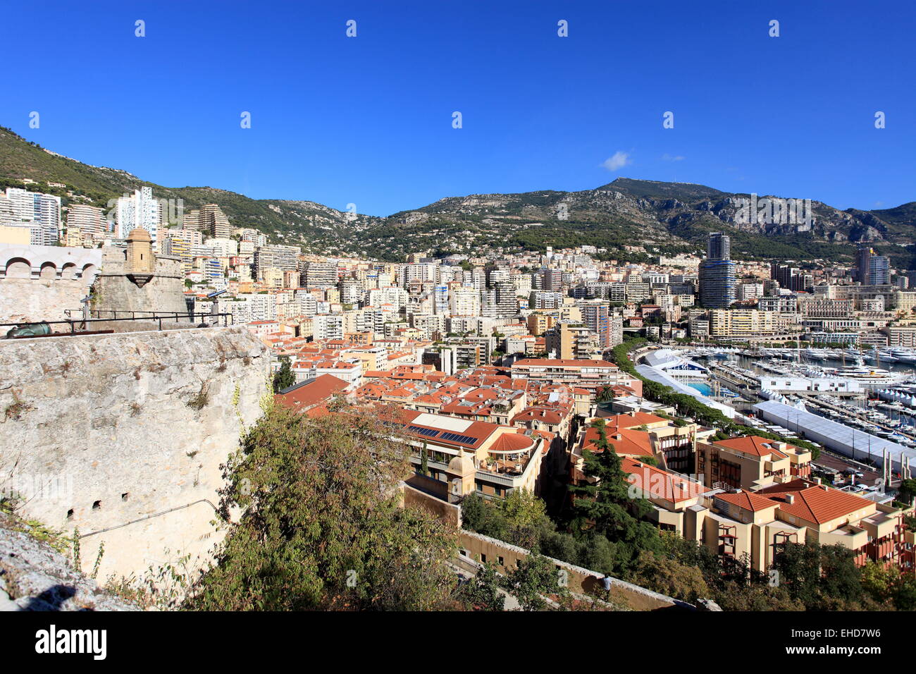 Top view above Monaco Stock Photo - Alamy