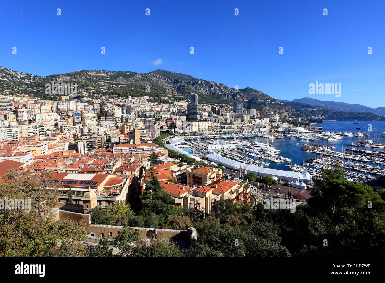 Top view above Monaco Stock Photo - Alamy