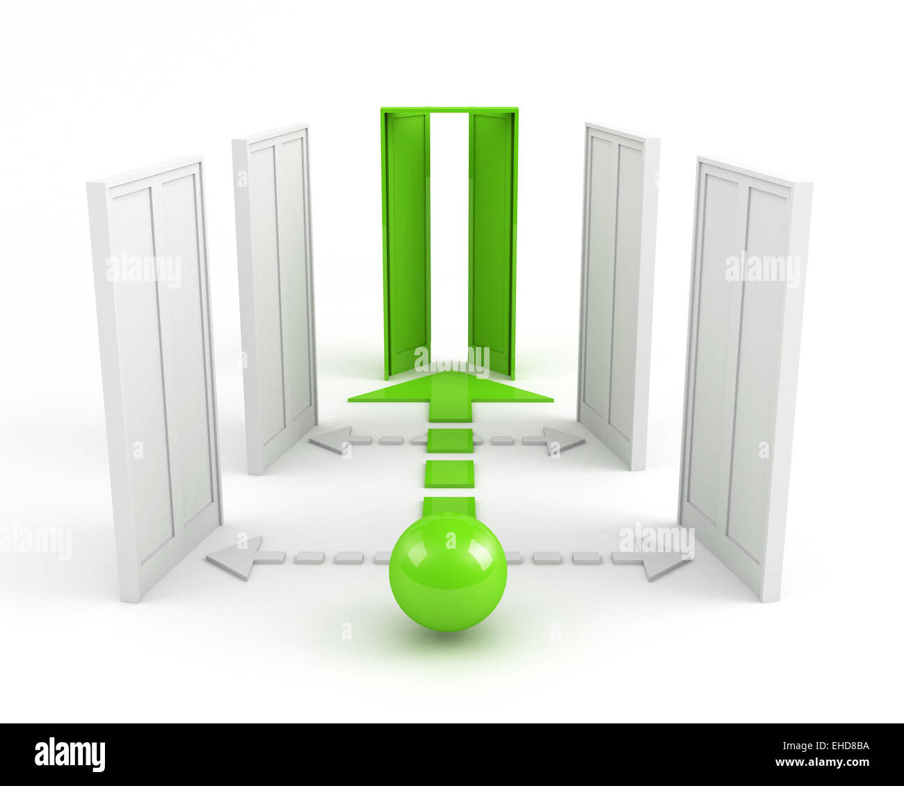 straight green way to success Stock Photo - Alamy