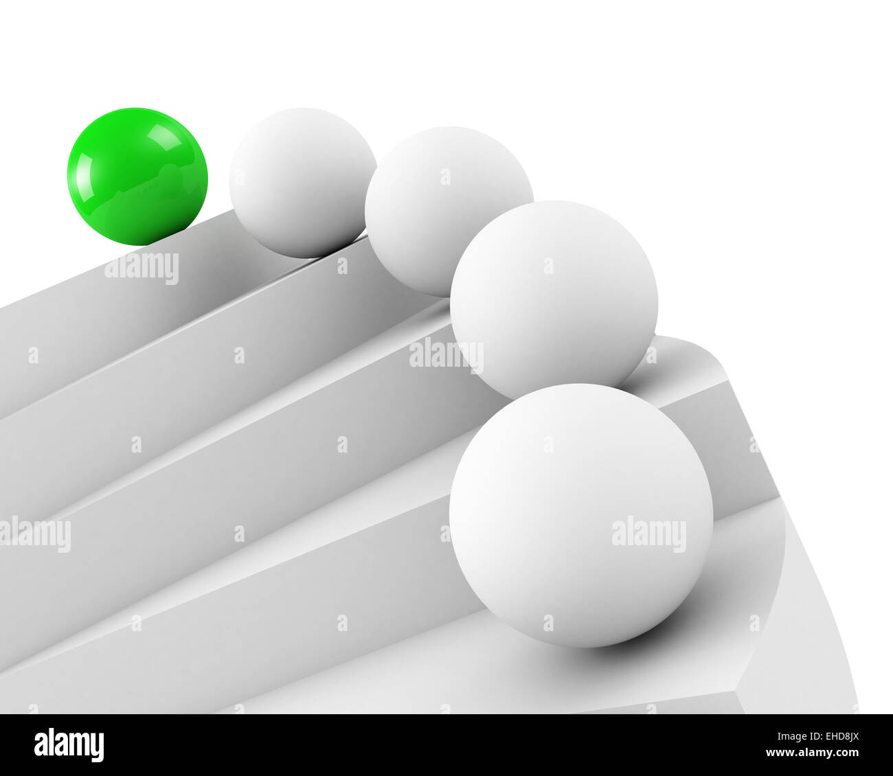 stairs to success. leadership concept, green Stock Photo - Alamy