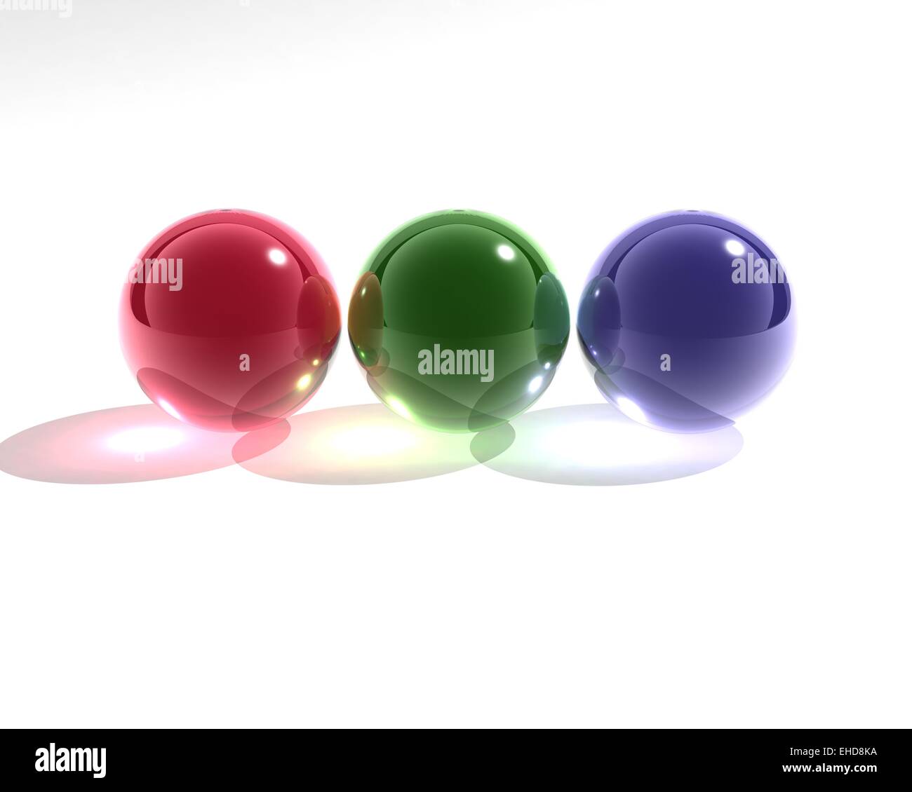 rgb glass spheres Stock Photo - Alamy