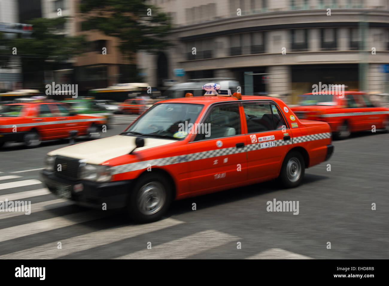 Orange taxi japan hi-res stock photography and images - Alamy