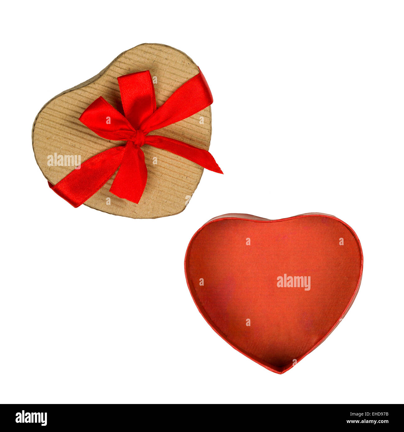 Opened heart shaped gift box Stock Photo - Alamy