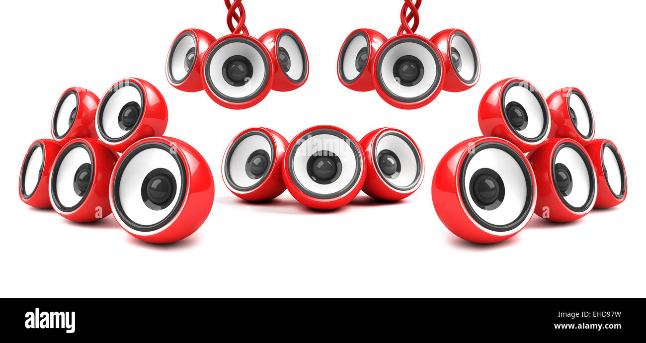 red modern high-power audio system Stock Photo - Alamy