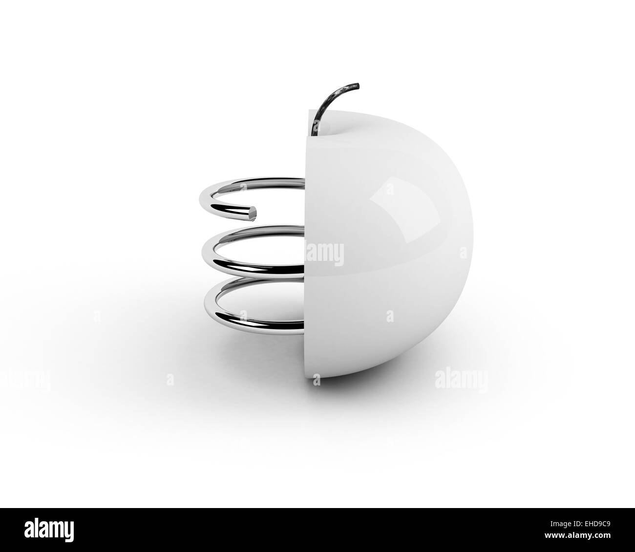 white artificial apple. technological concept Stock Photo - Alamy