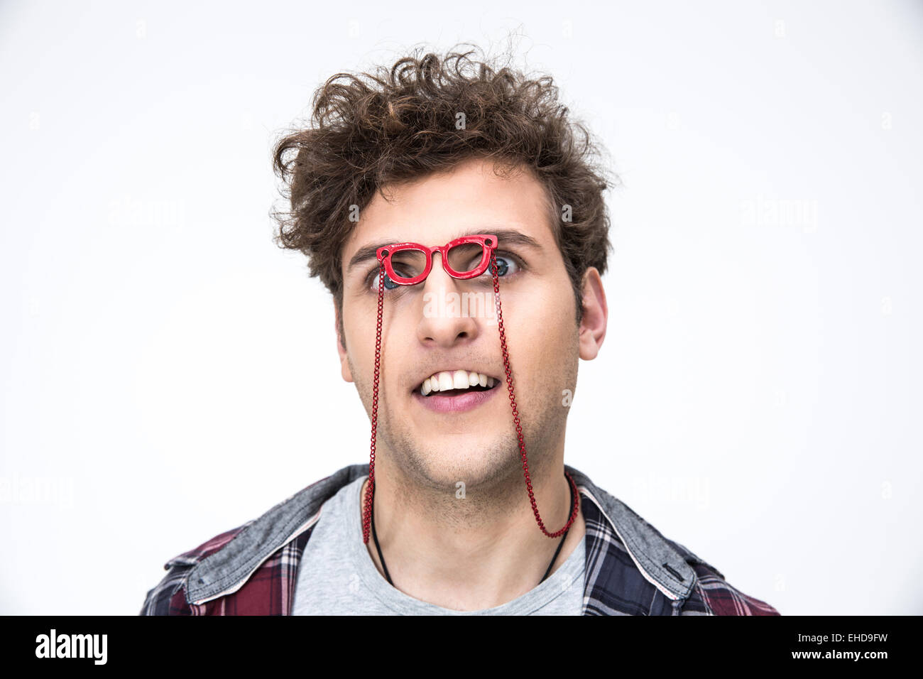 Glasses curly hair hi-res stock photography and images - Alamy