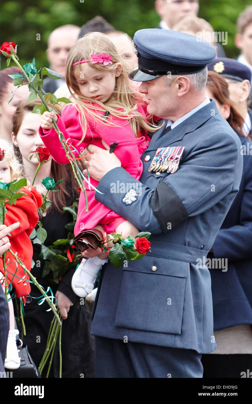 Friends and family of Corporal Andrew Roberts pay their respects during ...