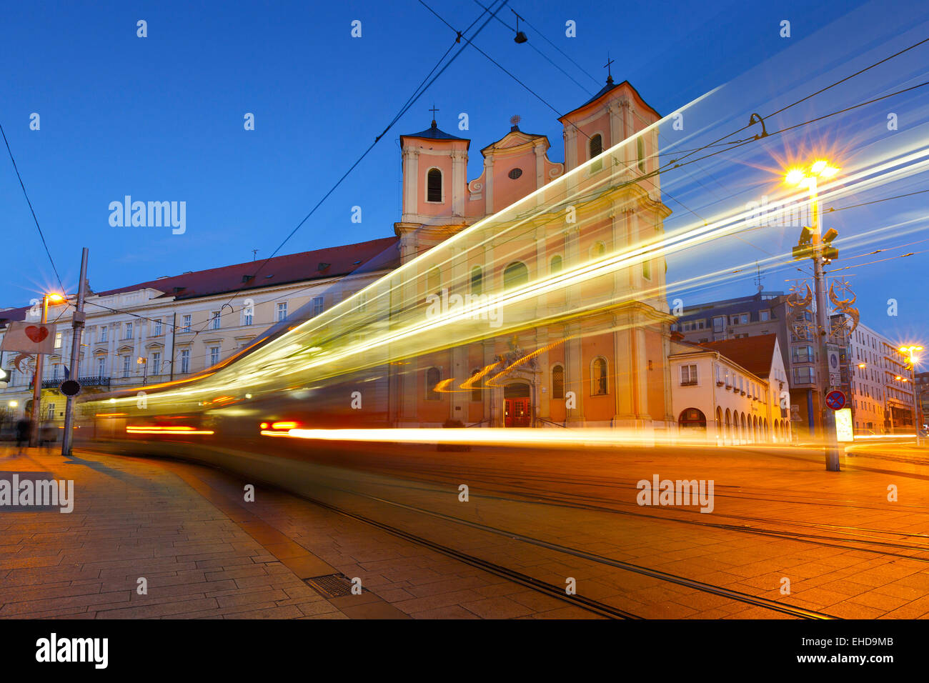 Street view from center of Bratislava in Slovakia Stock Photo - Alamy