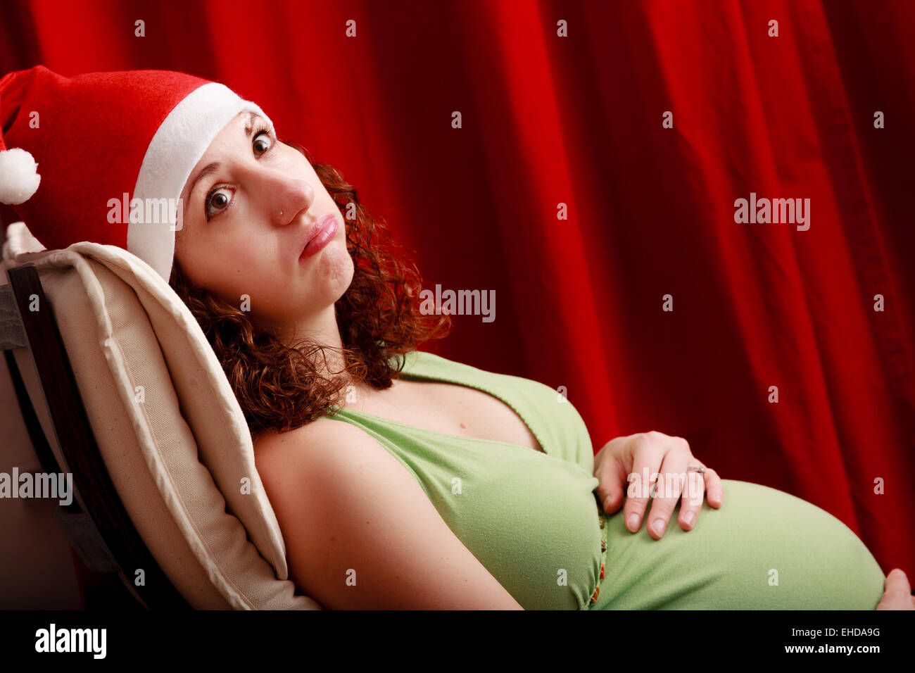 Full term pregnant woman Stock Photo - Alamy