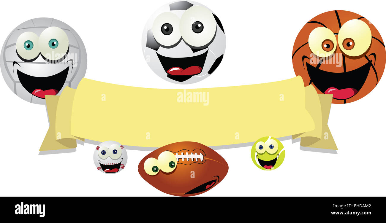 Funny Balls Banner Stock Photo - Alamy