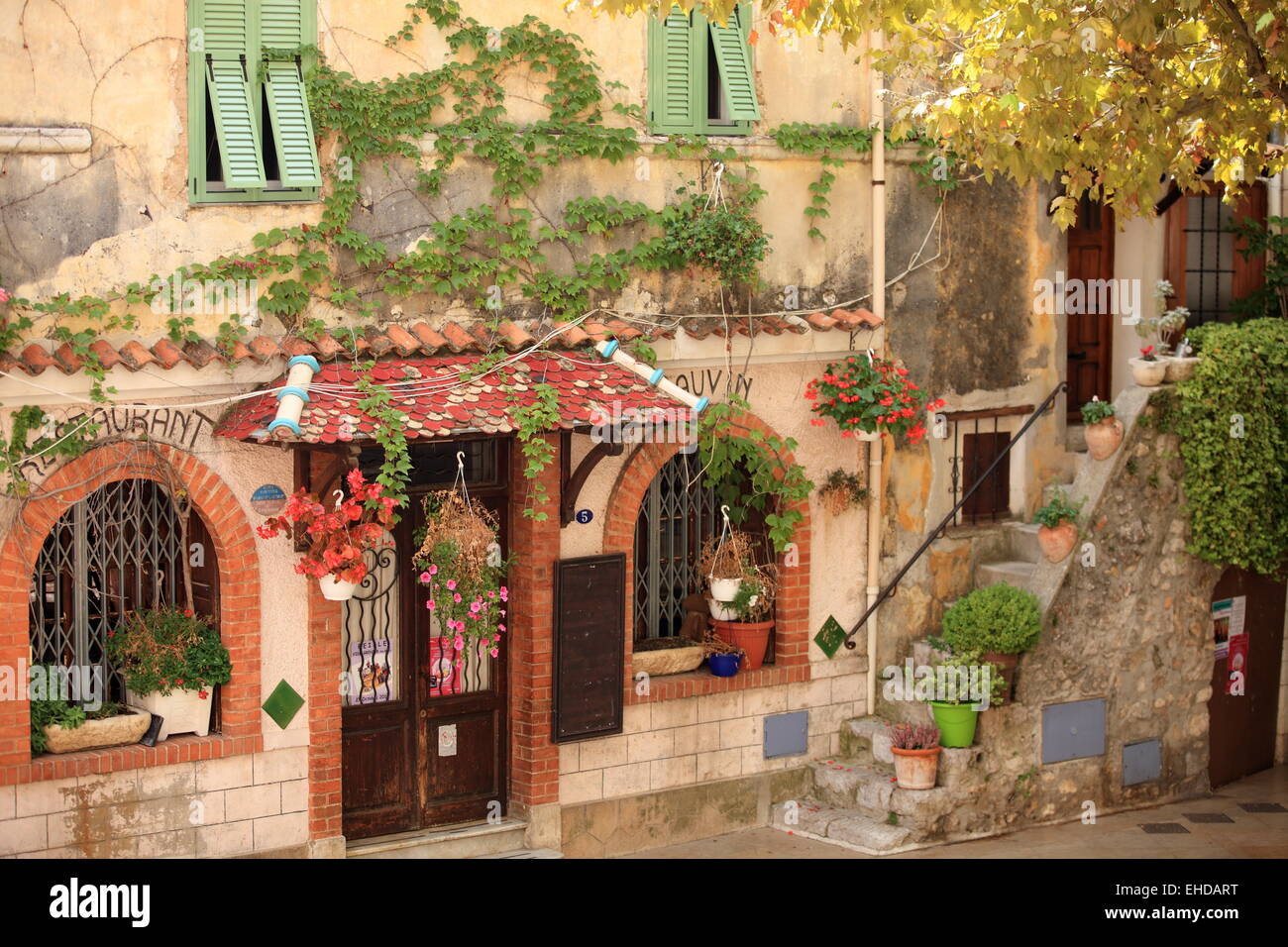 Rural french village restaurant hi-res stock photography and images - Alamy