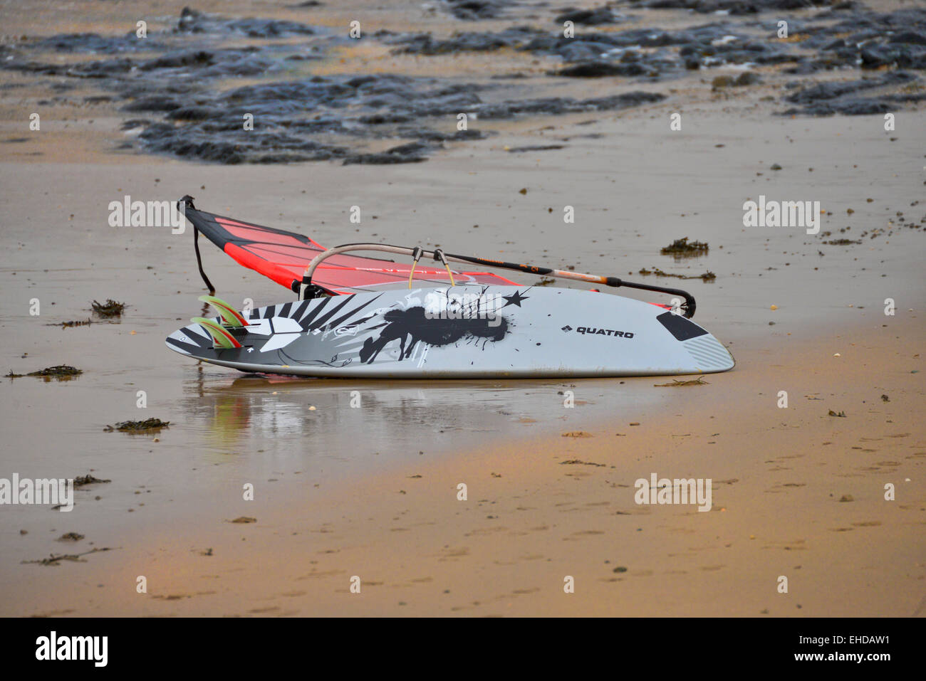 Surfing at Rhosneigr Anglesey North Wales UK Stock Photo - Alamy