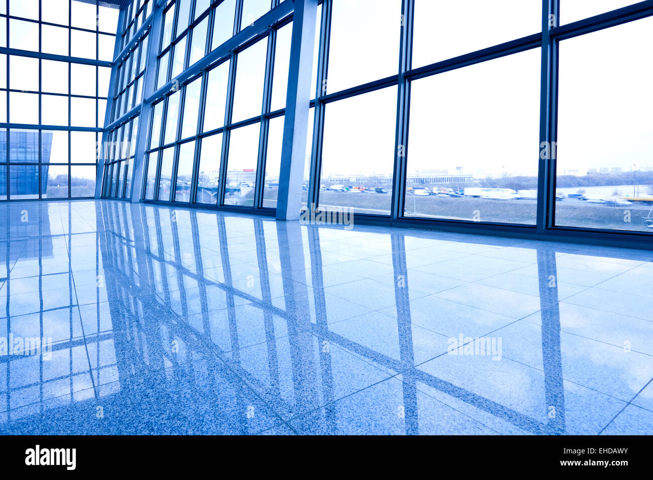 Empty corner in office centre Stock Photo - Alamy