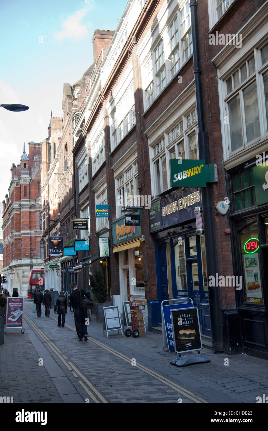 Devonshire Row in London 's Business District - London EC2M Stock Photo ...
