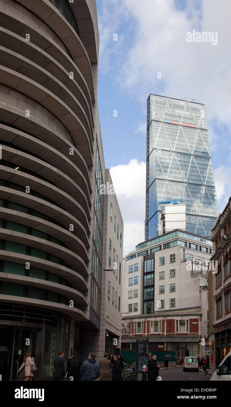 Cheesegrater Leadenhall Building viewed from Lime Street in London - UK ...