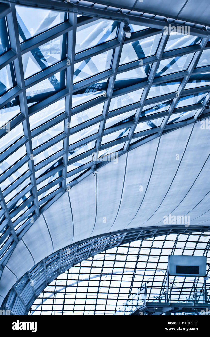 Abstract blue ceiling interior background Stock Photo - Alamy
