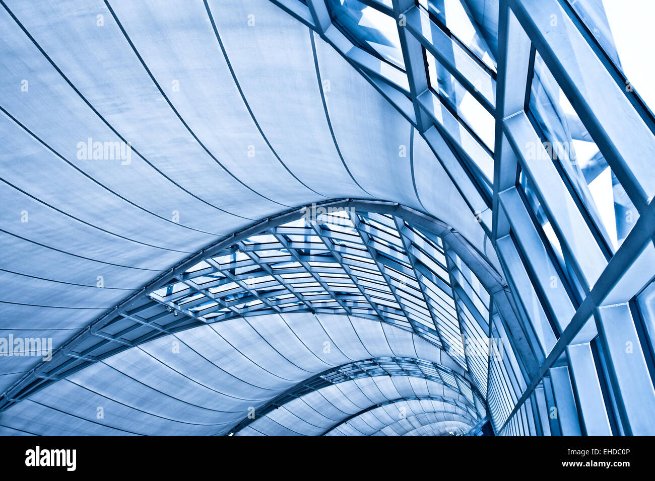 Abstract blue ceiling interior background Stock Photo - Alamy