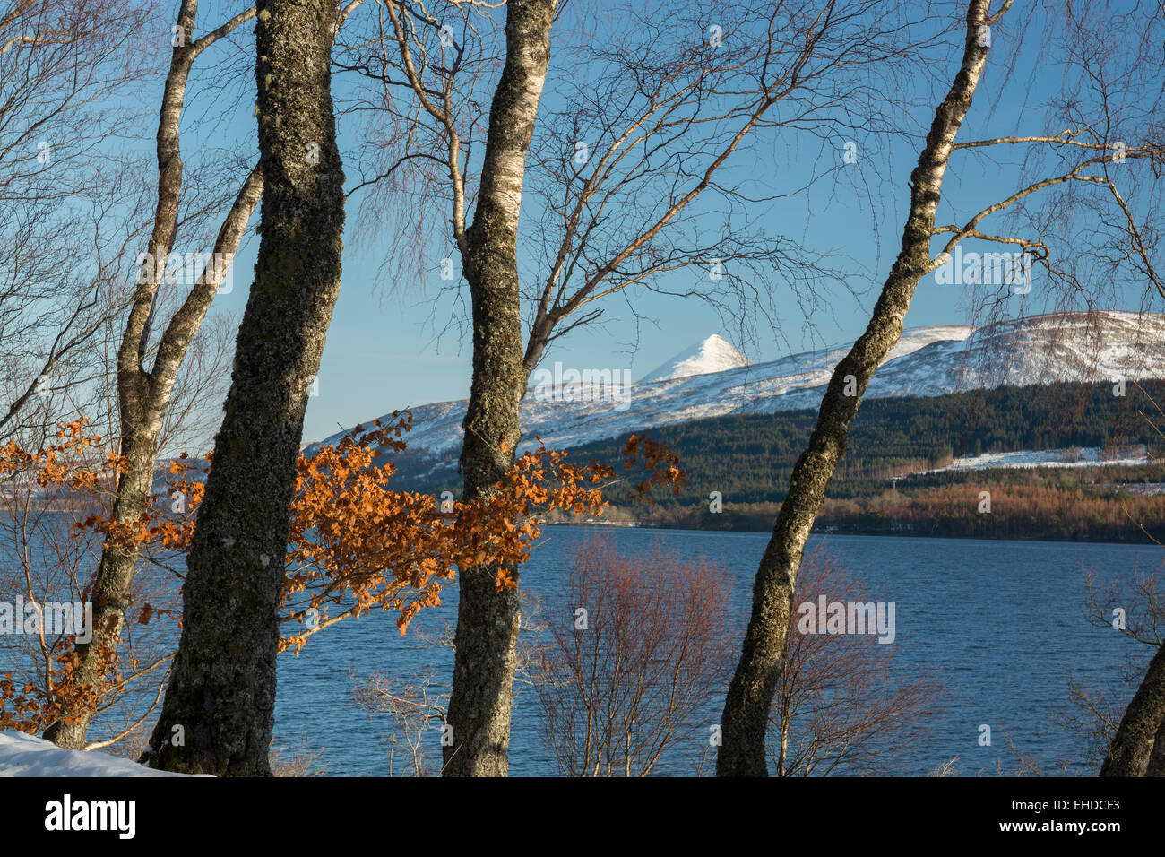 schiehallion mountain highland perthshire loch rannoch view through ...