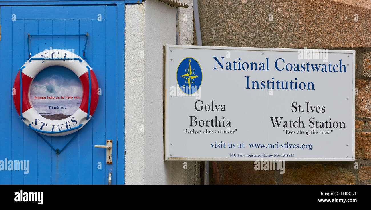 National Coastwatch Institution St Ives Cornwall England Europe Stock ...