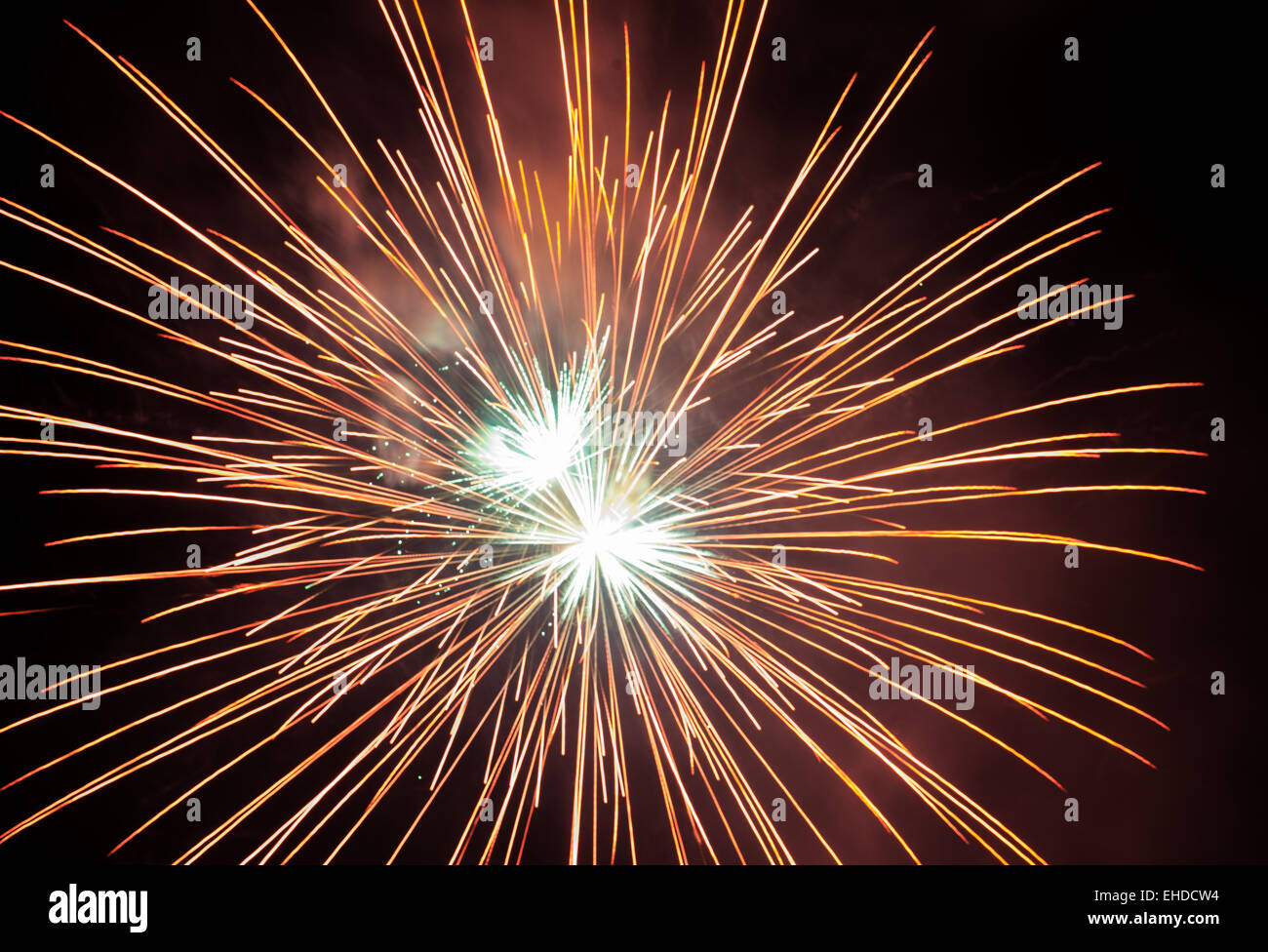 Beautiful yellow firework Stock Photo - Alamy