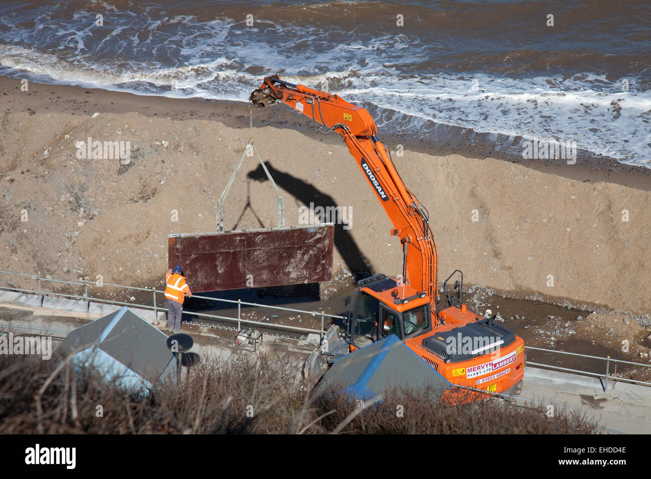 Cromer Sea defence work groynes Stock Photo - Alamy