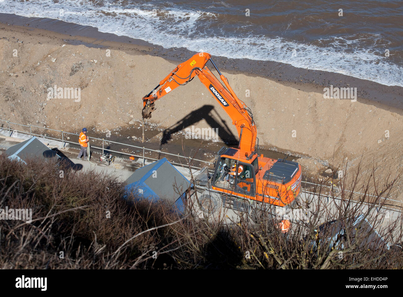Cromer Sea defence work groynes Stock Photo - Alamy