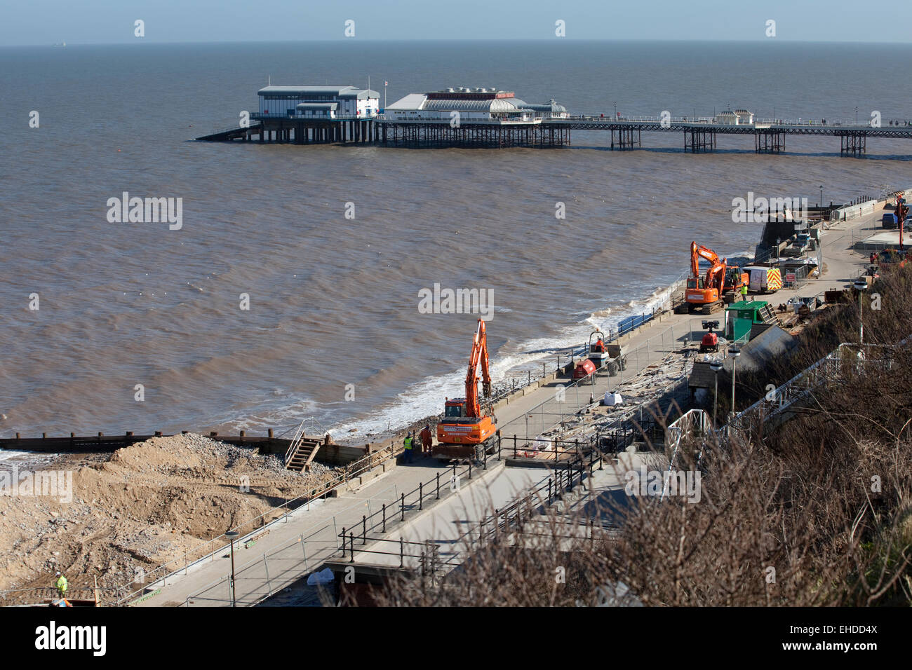 Cromer Sea defence work groynes Stock Photo - Alamy