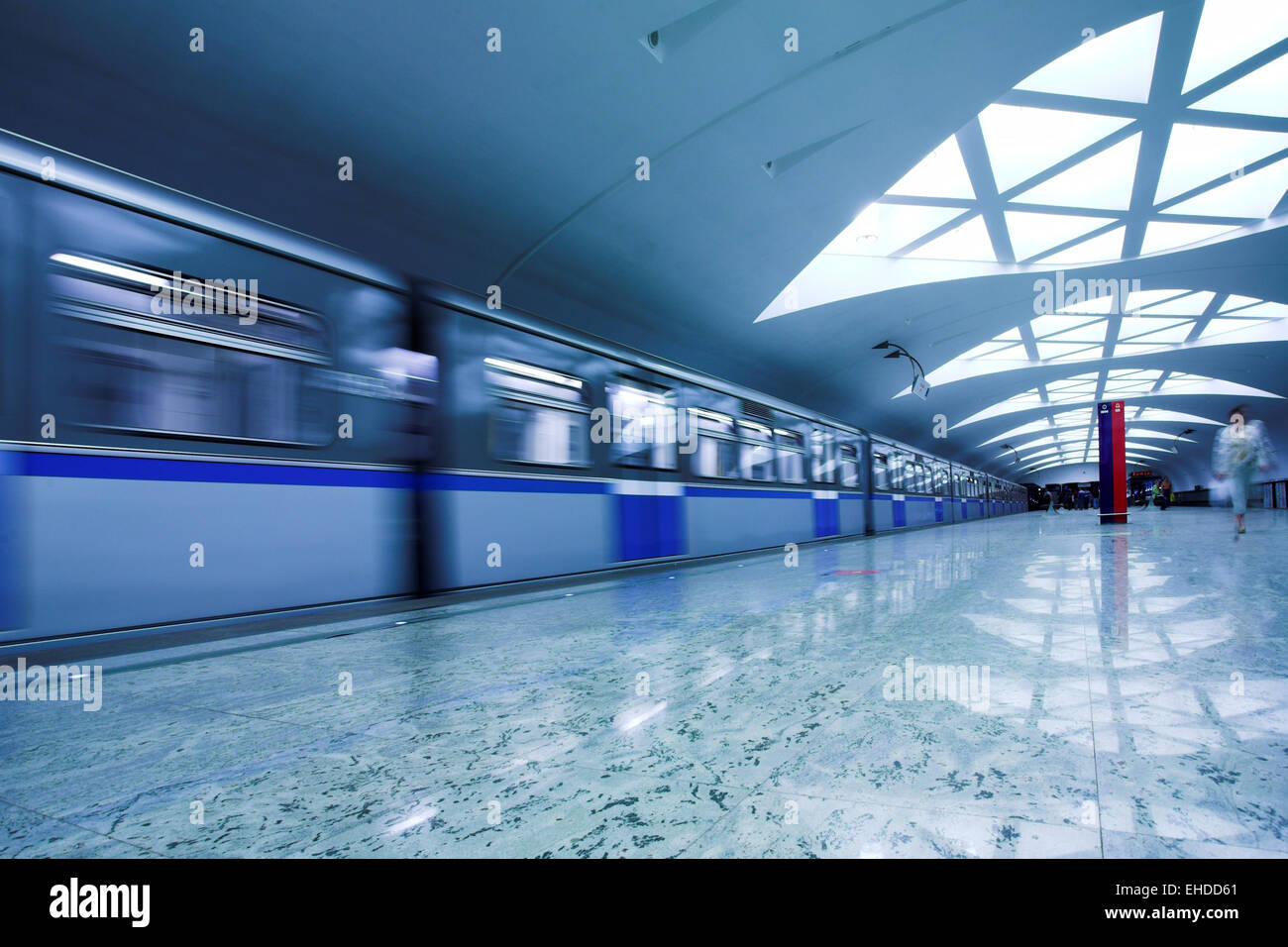 Train on crowd hi-res stock photography and images - Alamy